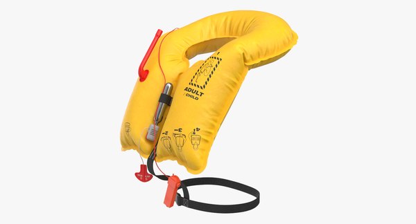 Aircraft life jacket clear 3D model - TurboSquid 1374302