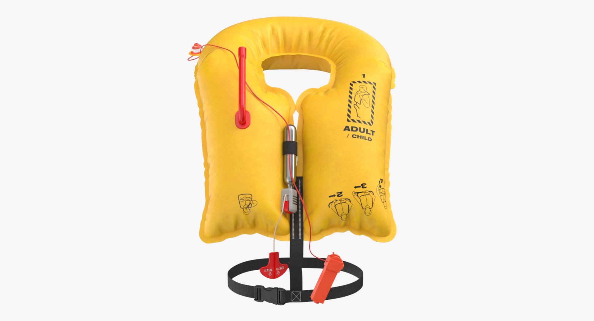 Aircraft Life Jacket Clear 3D Model - TurboSquid 1374302