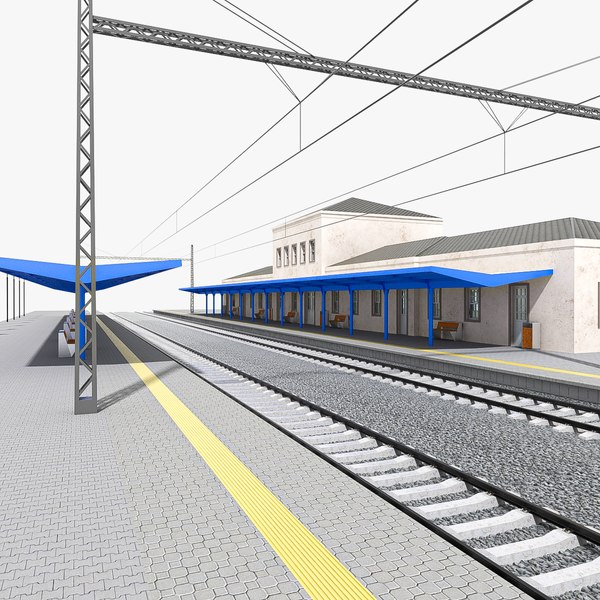 Railway station Modelo 3D - TurboSquid 1954082