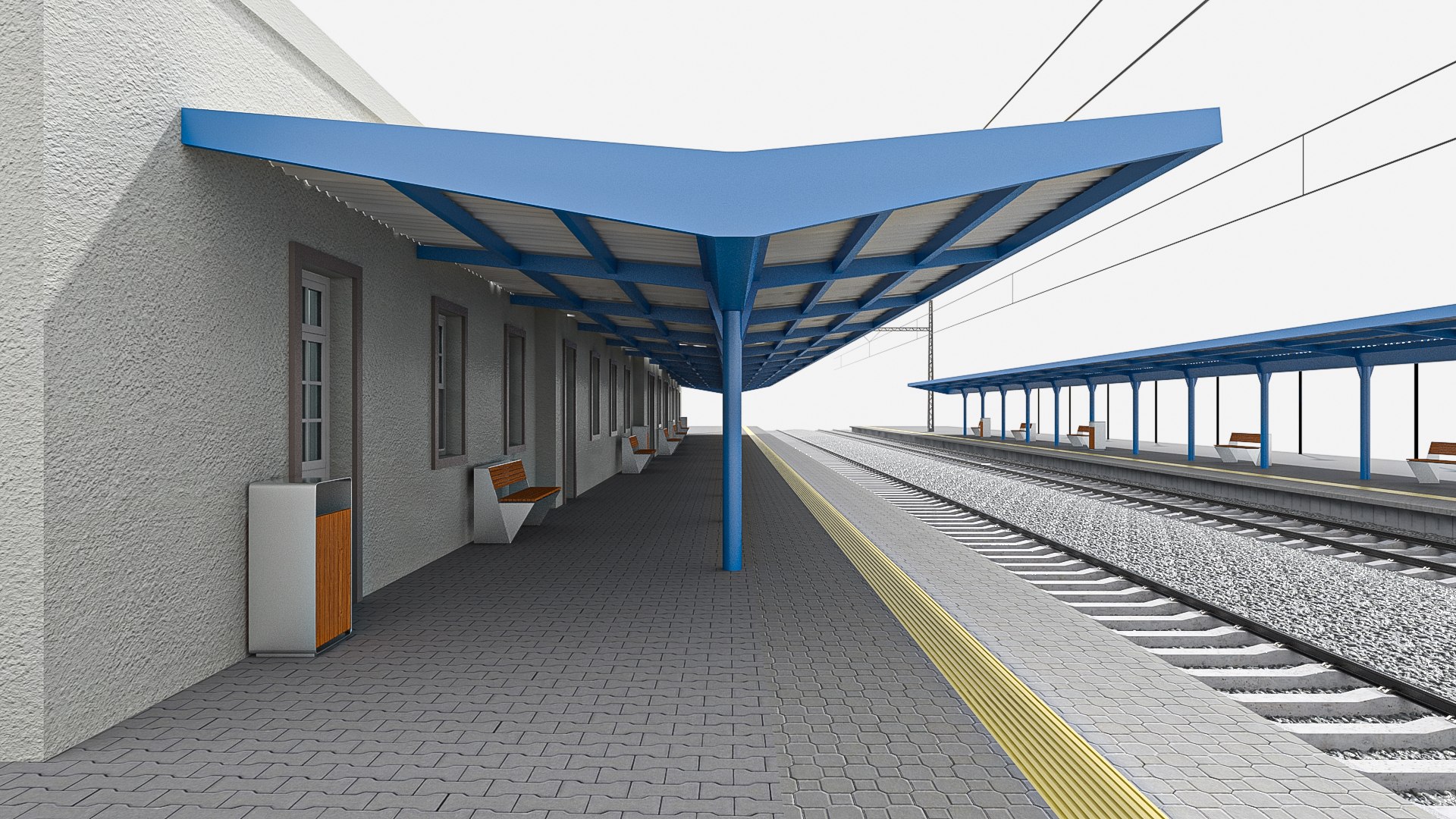 3D Railway station - TurboSquid 1954082