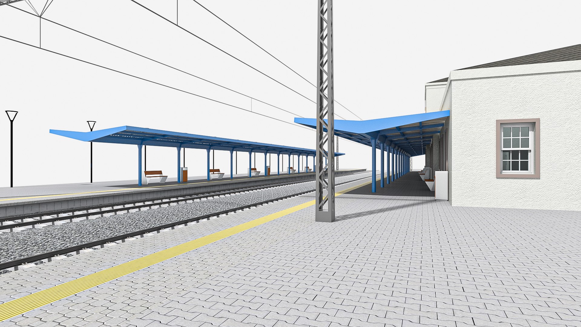 3D Railway station - TurboSquid 1954082