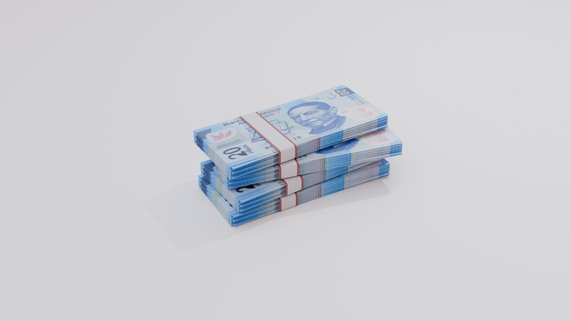 20 Mexican Peso Currency 3D - TurboSquid 2394775