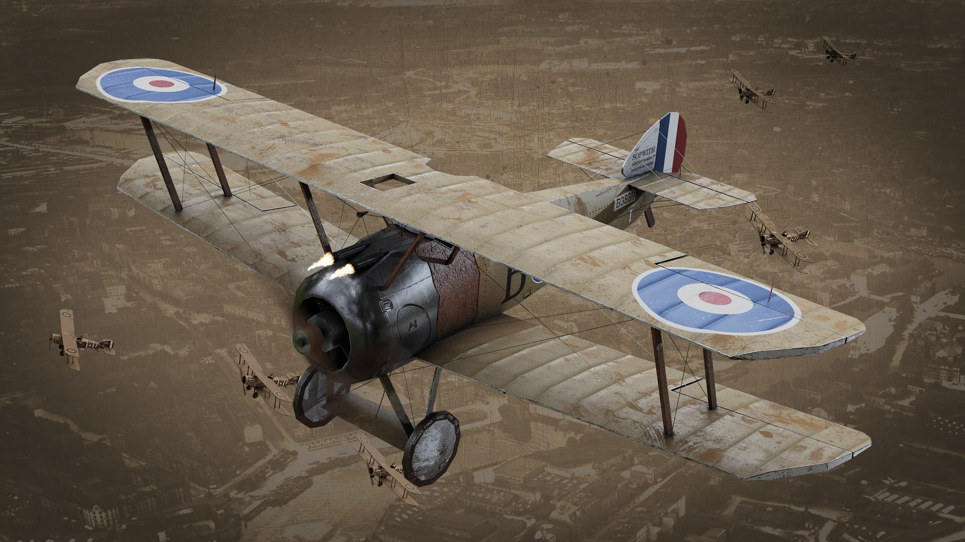 WW1 Aircraft Fighter Realtime Bundle 3D Model - TurboSquid 2404244