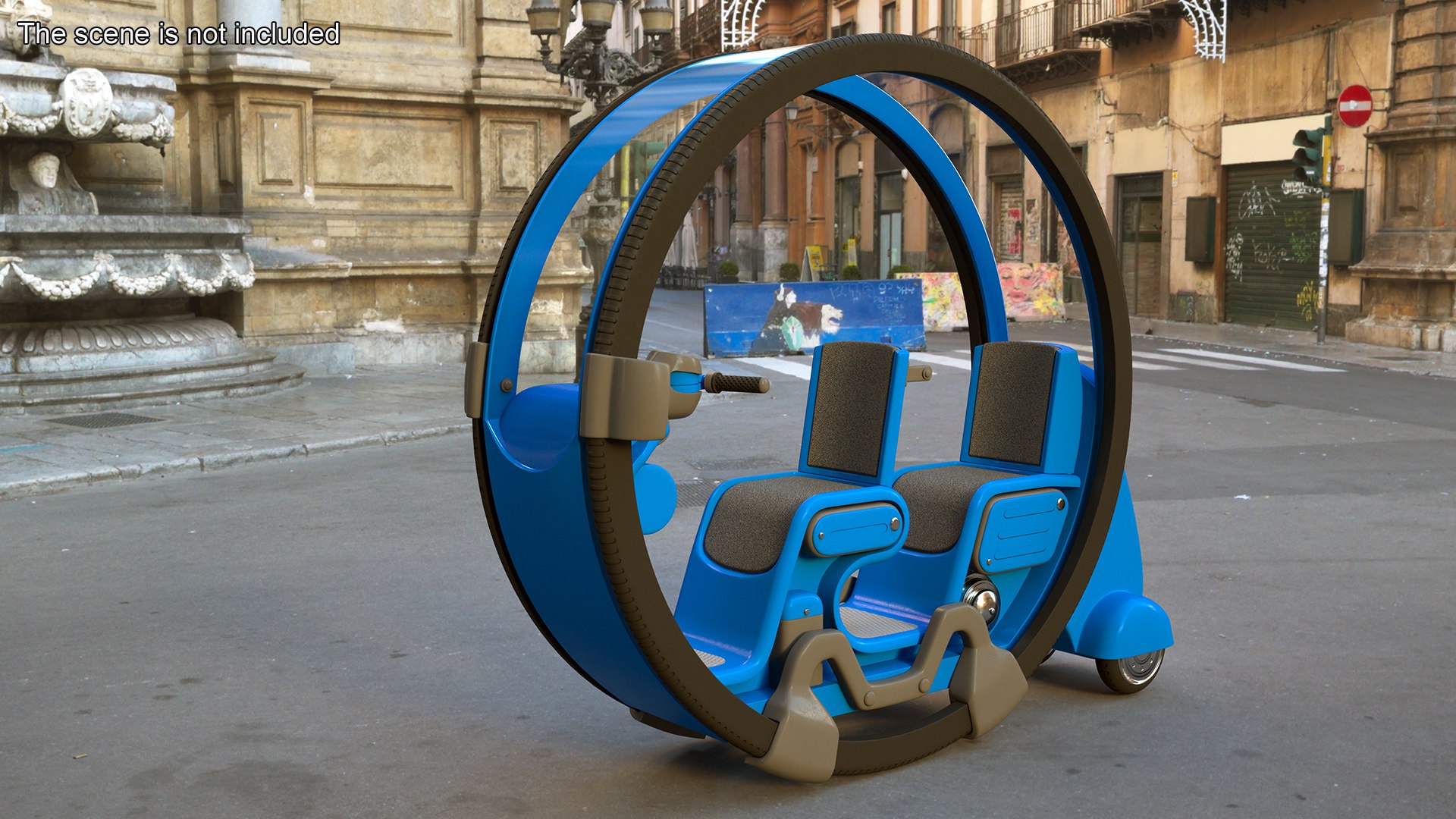 Sci-Fi Double Car Tube Blue Rigged 3D Model - TurboSquid 2193342