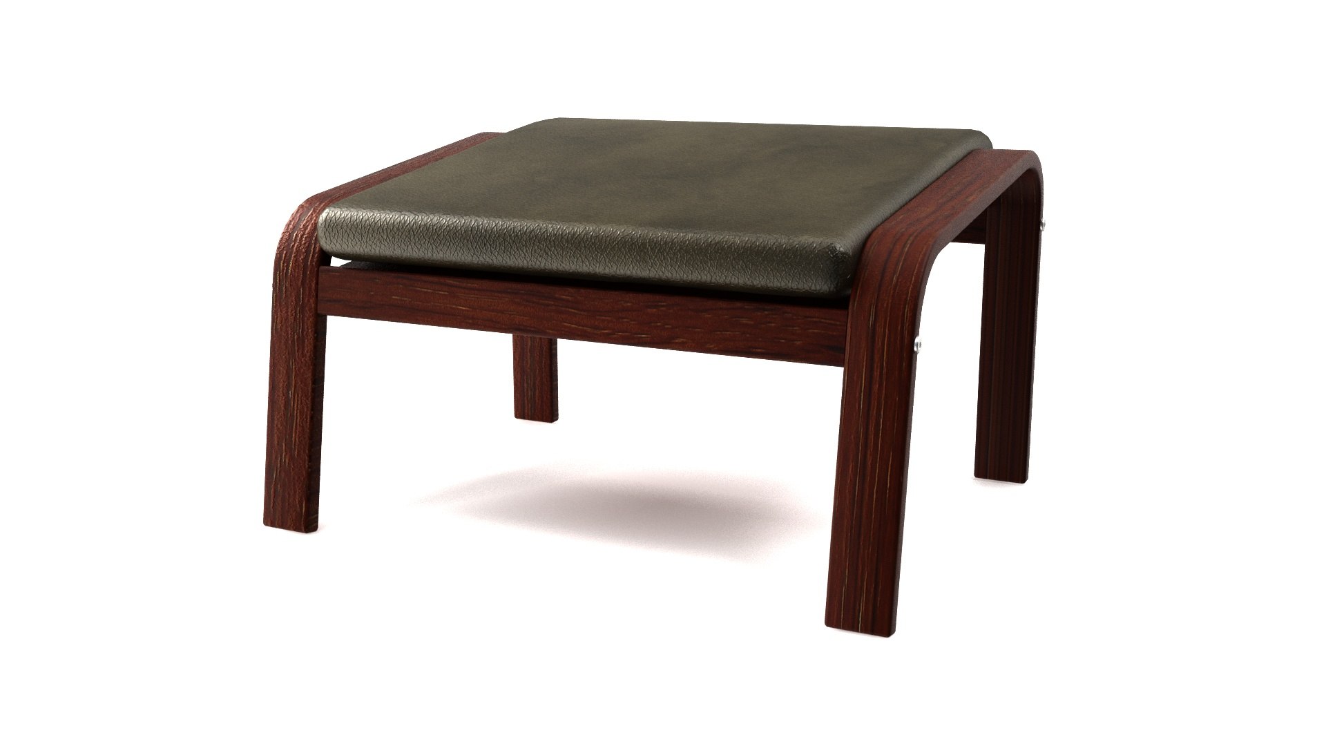 Modelled ikea poang footstool 3D - TurboSquid 1437356