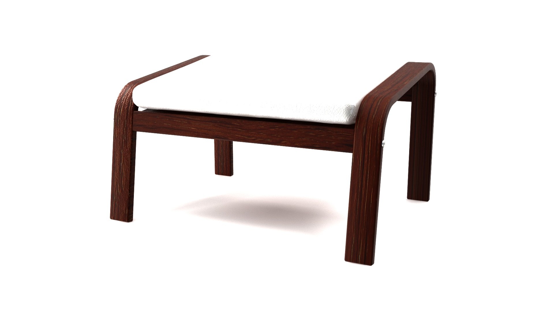 Modelled ikea poang footstool 3D - TurboSquid 1437356