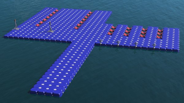 modelo 3d Muelle flotante de pontones para caminar - TurboSquid 2274286