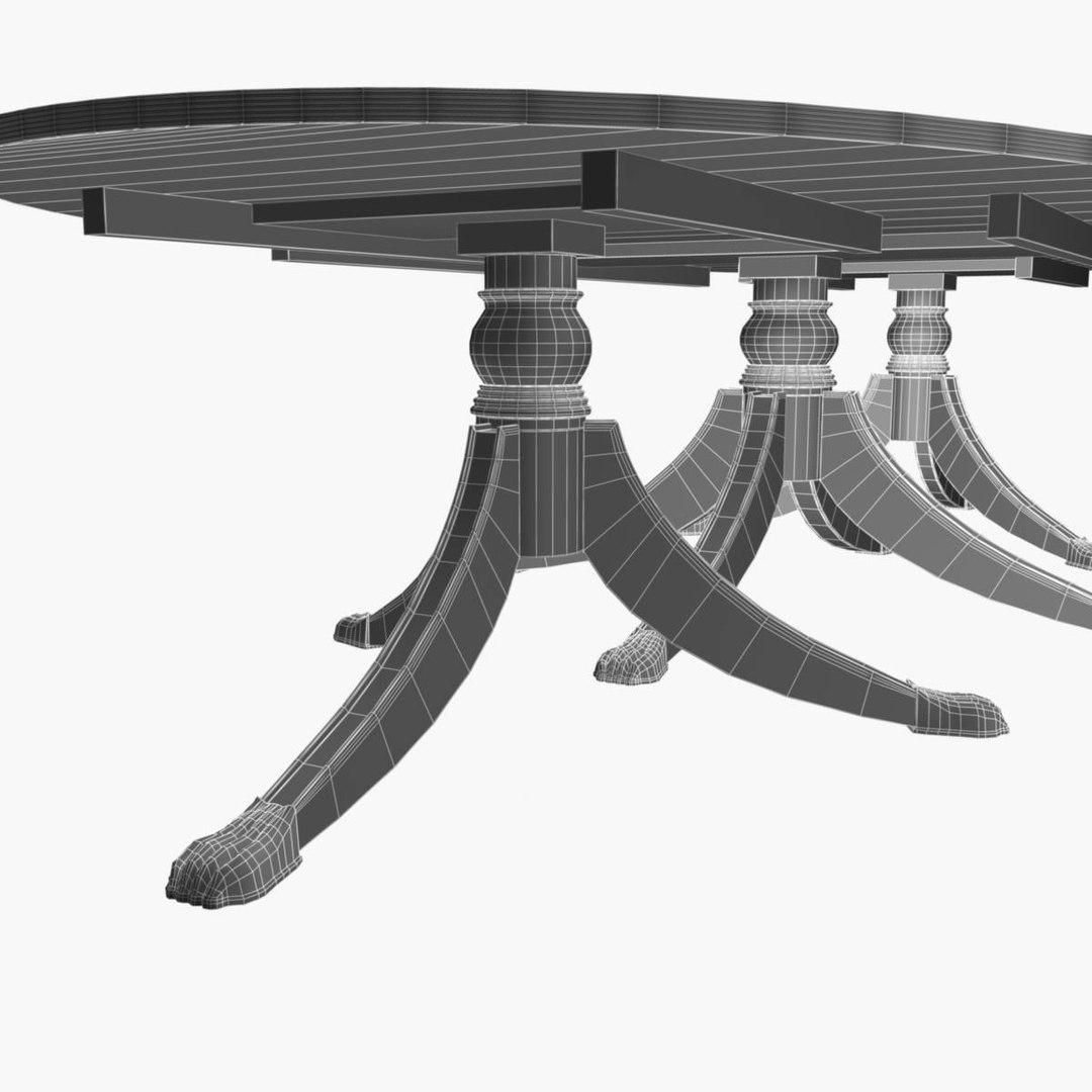 period oval table 3d max