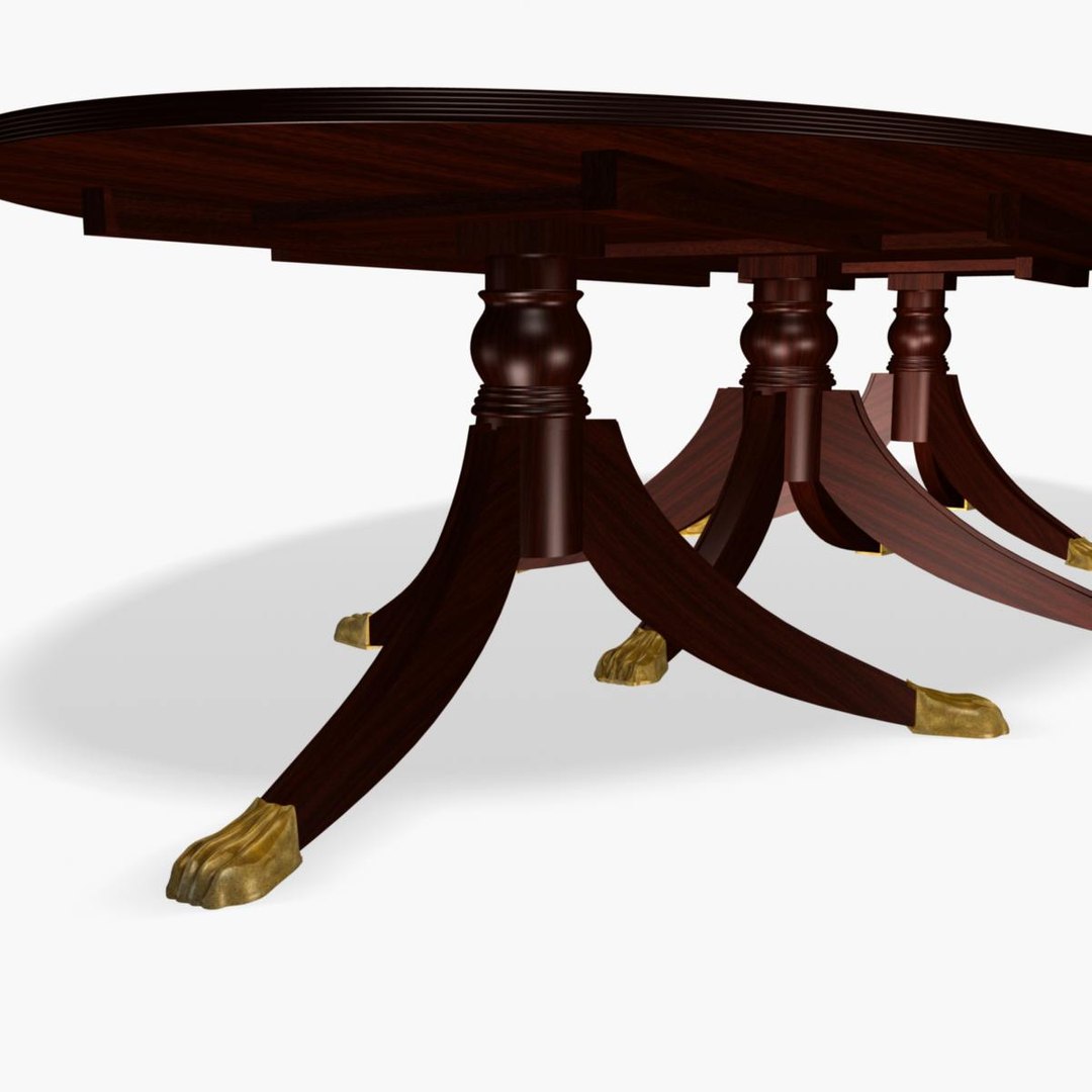 period oval table 3d max