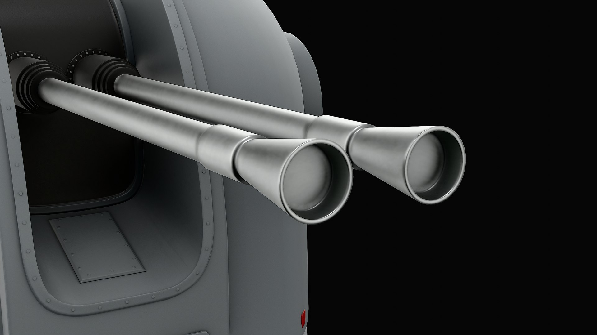 3D Oto Melara Breda 40-70 Naval Gun Model - TurboSquid 2287070