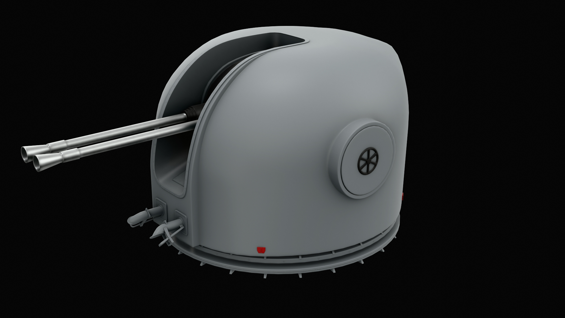 3D Oto Melara Breda 40-70 Naval Gun Model - TurboSquid 2287070