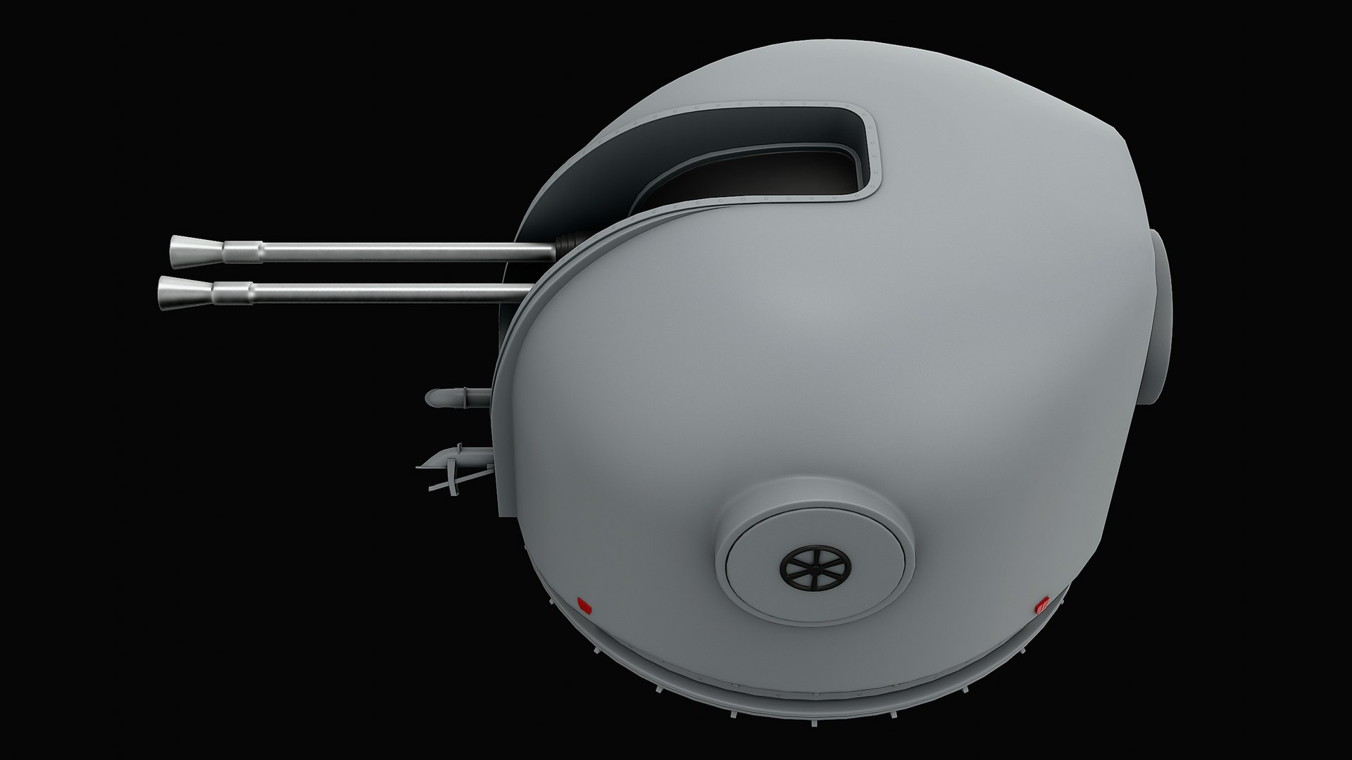 3D Oto Melara Breda 40-70 Naval Gun Model - TurboSquid 2287070