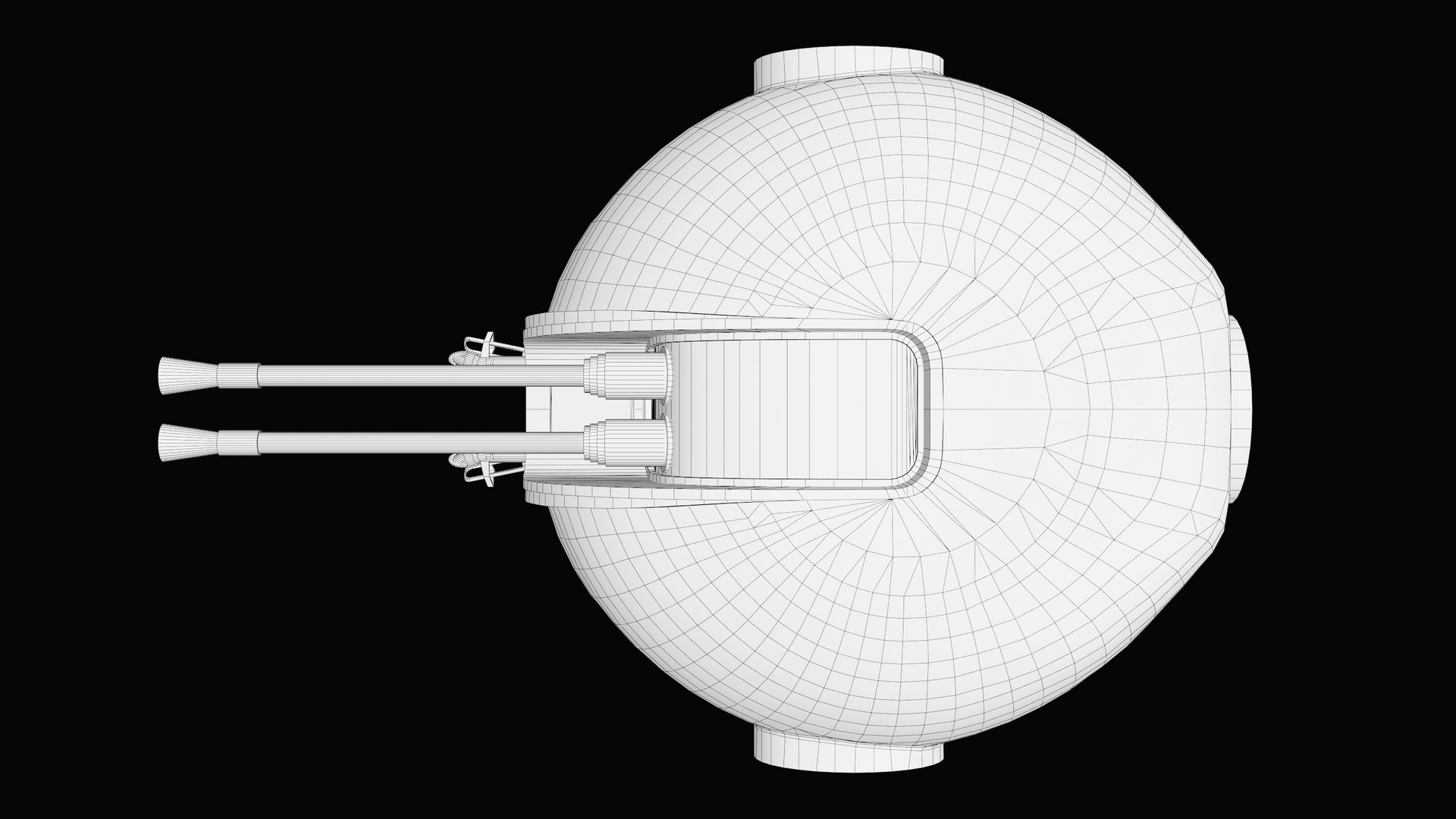 3D Oto Melara Breda 40-70 Naval Gun Model - TurboSquid 2287070