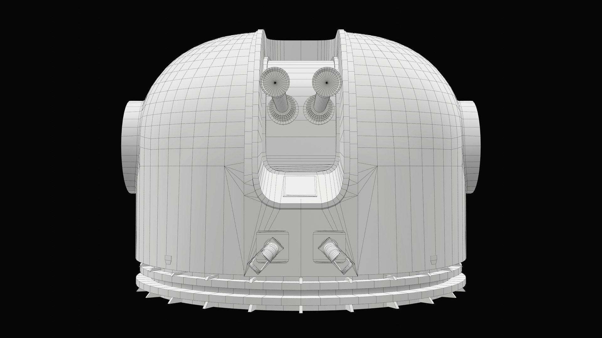 3D Oto Melara Breda 40-70 Naval Gun Model - TurboSquid 2287070