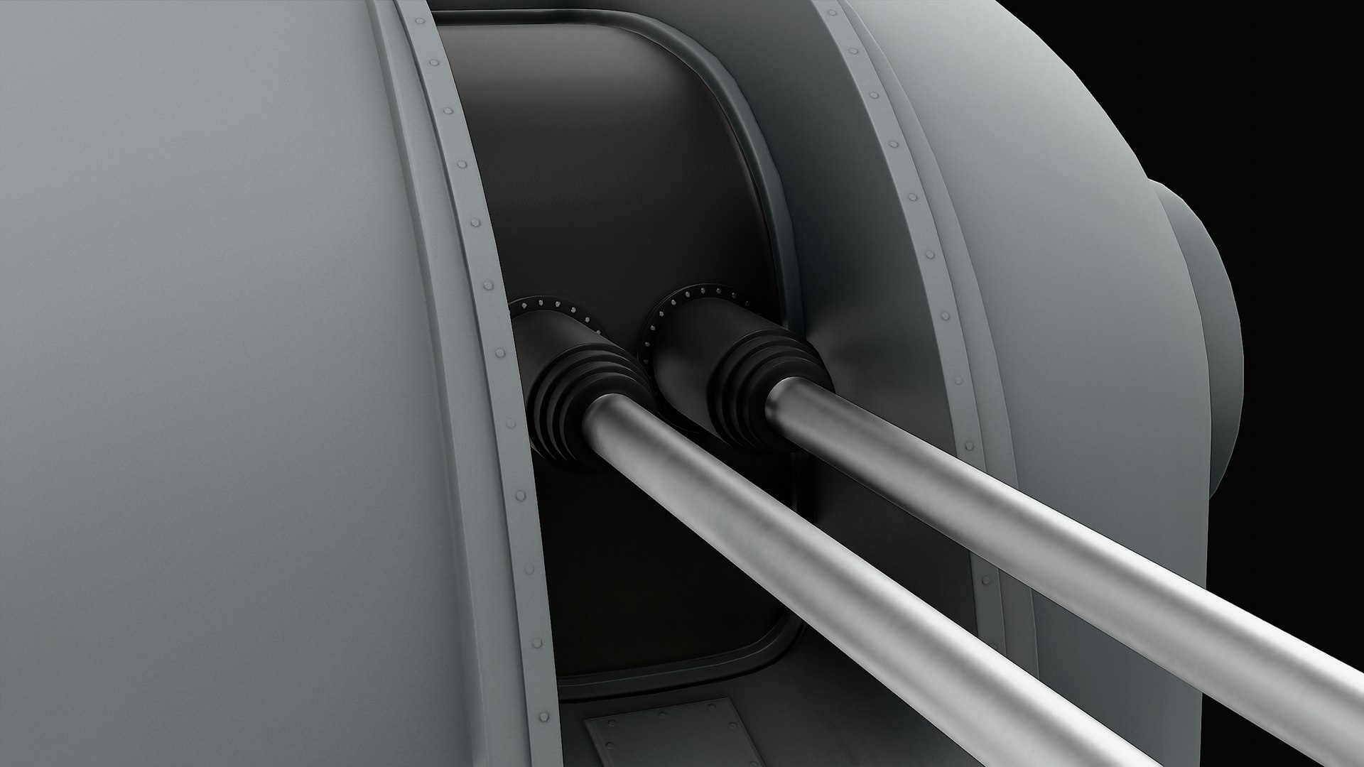 3D Oto Melara Breda 40-70 Naval Gun Model - TurboSquid 2287070