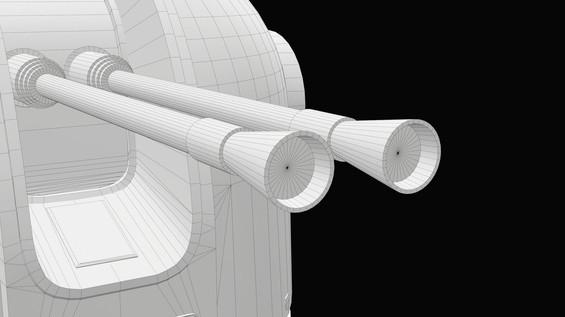 3D Oto Melara Breda 40-70 Naval Gun Model - TurboSquid 2287070
