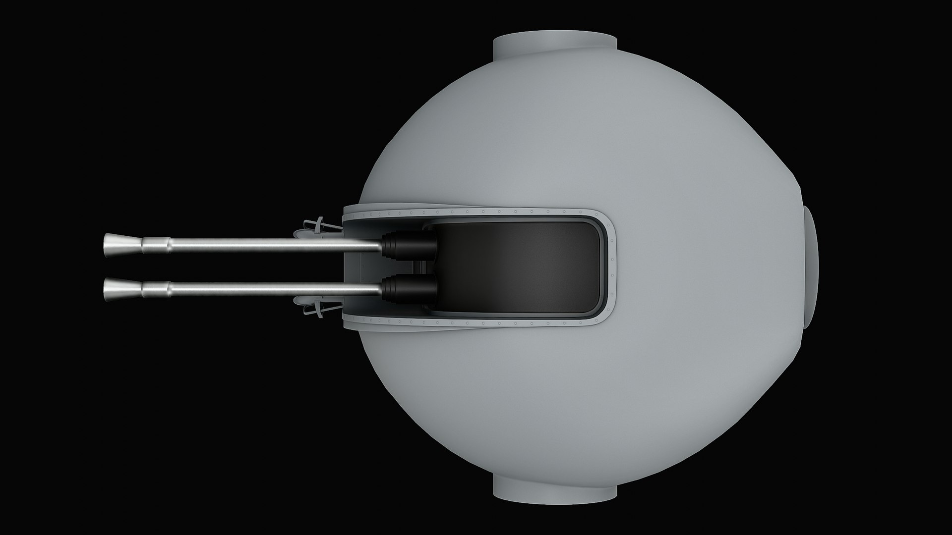 3D Oto Melara Breda 40-70 Naval Gun Model - TurboSquid 2287070