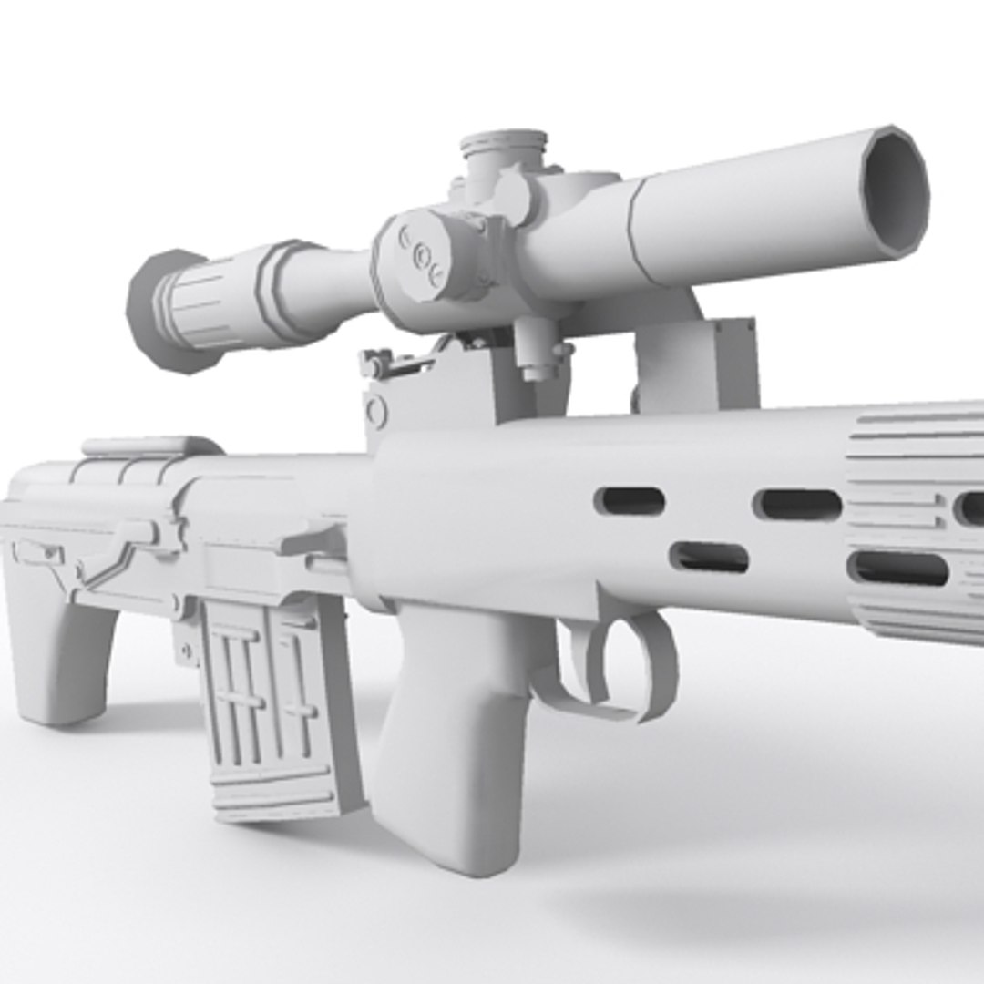 3ds Max Dragunov Svu Sniper Rifle