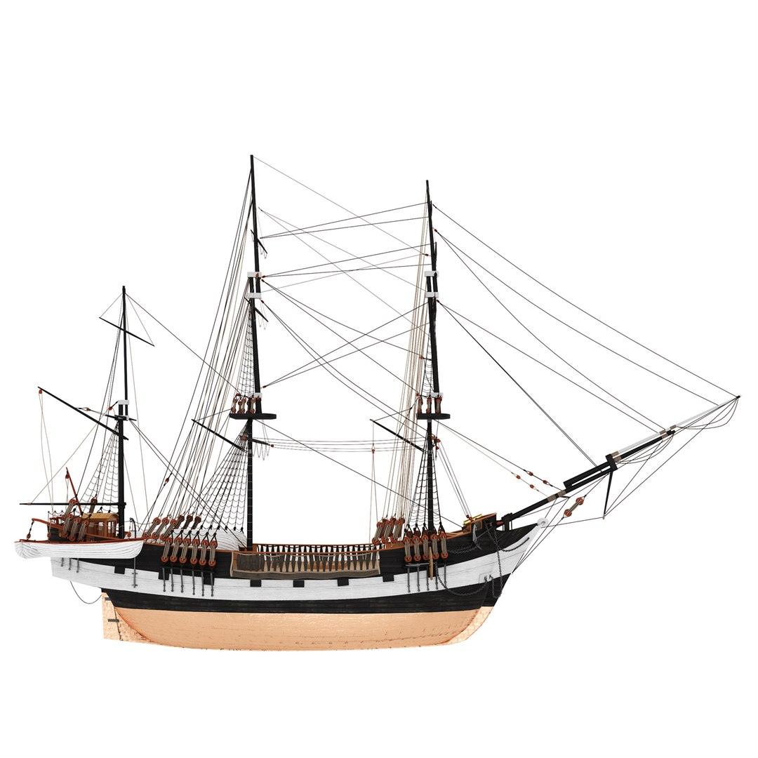 3D Old Ship Beagle - TurboSquid 1558604