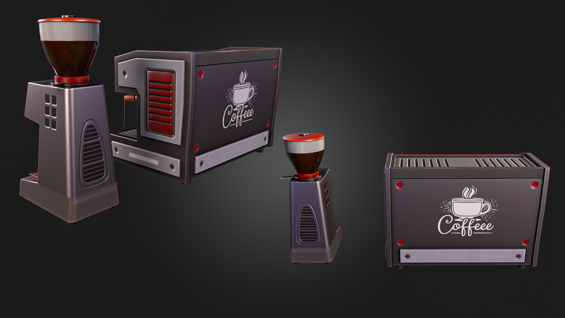 3D Coffee Maker Model - TurboSquid 2244771