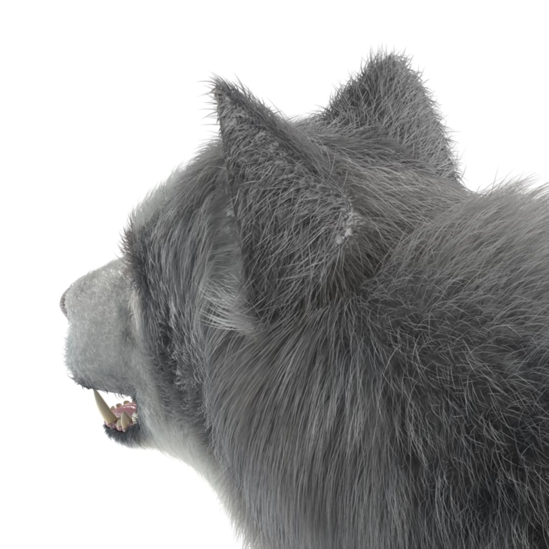 Max Wolf 2 Fur Rigged