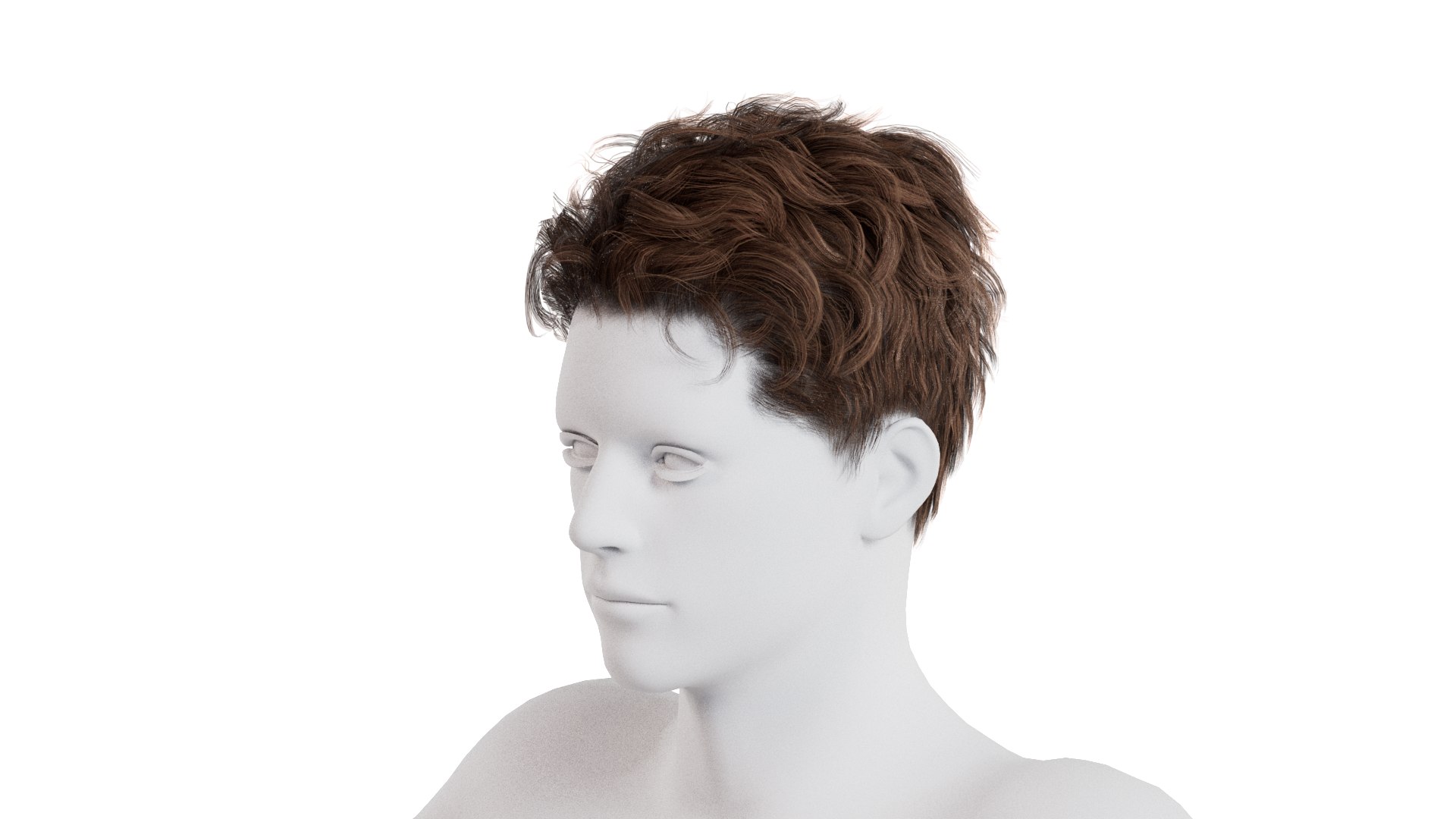 Realistic Male Hair Model - TurboSquid 2425458