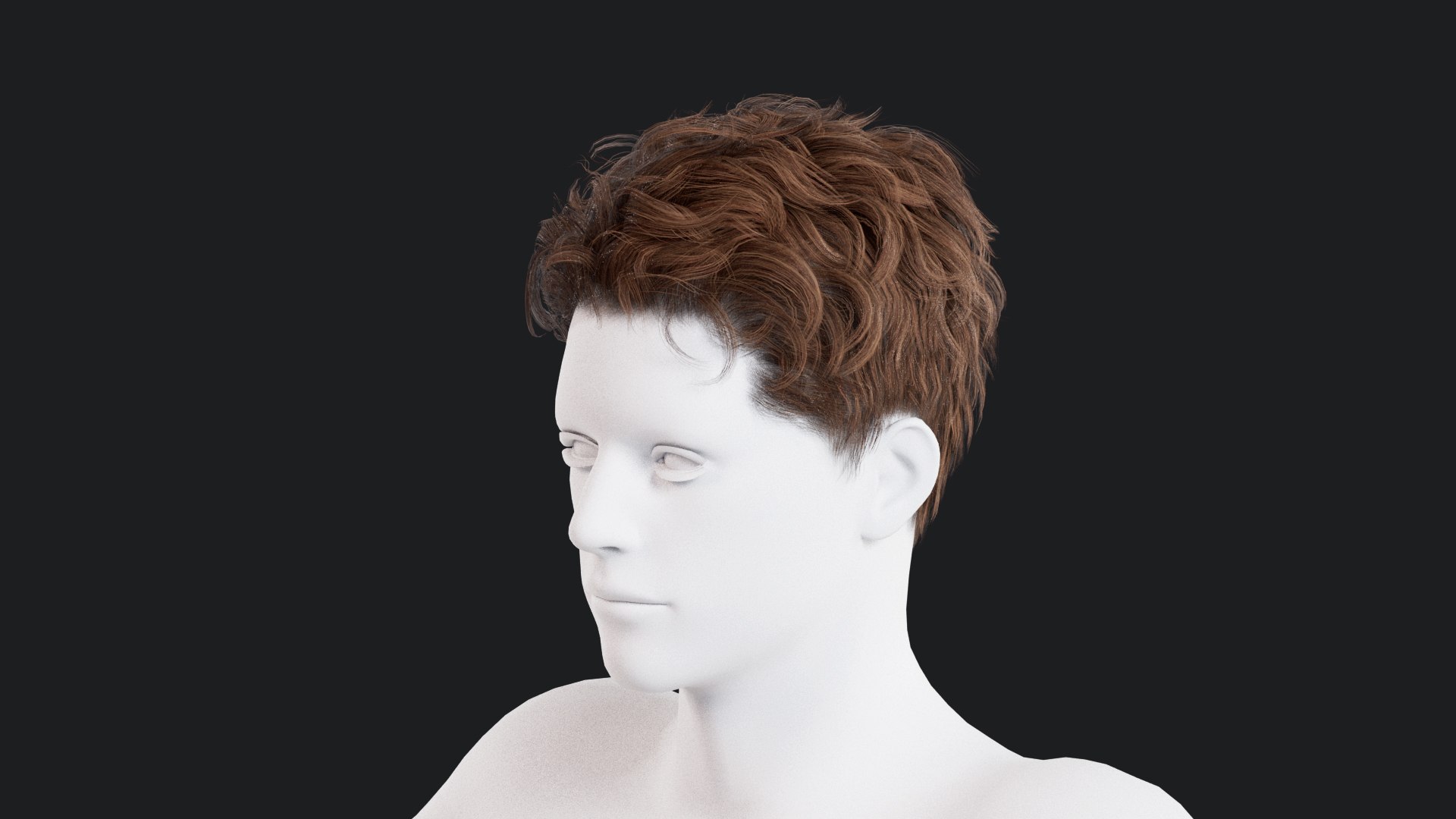 Realistic Male Hair Model - TurboSquid 2425458