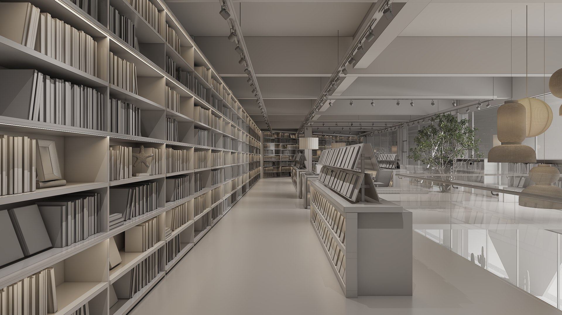 3D Book Store Interior - TurboSquid 2155195