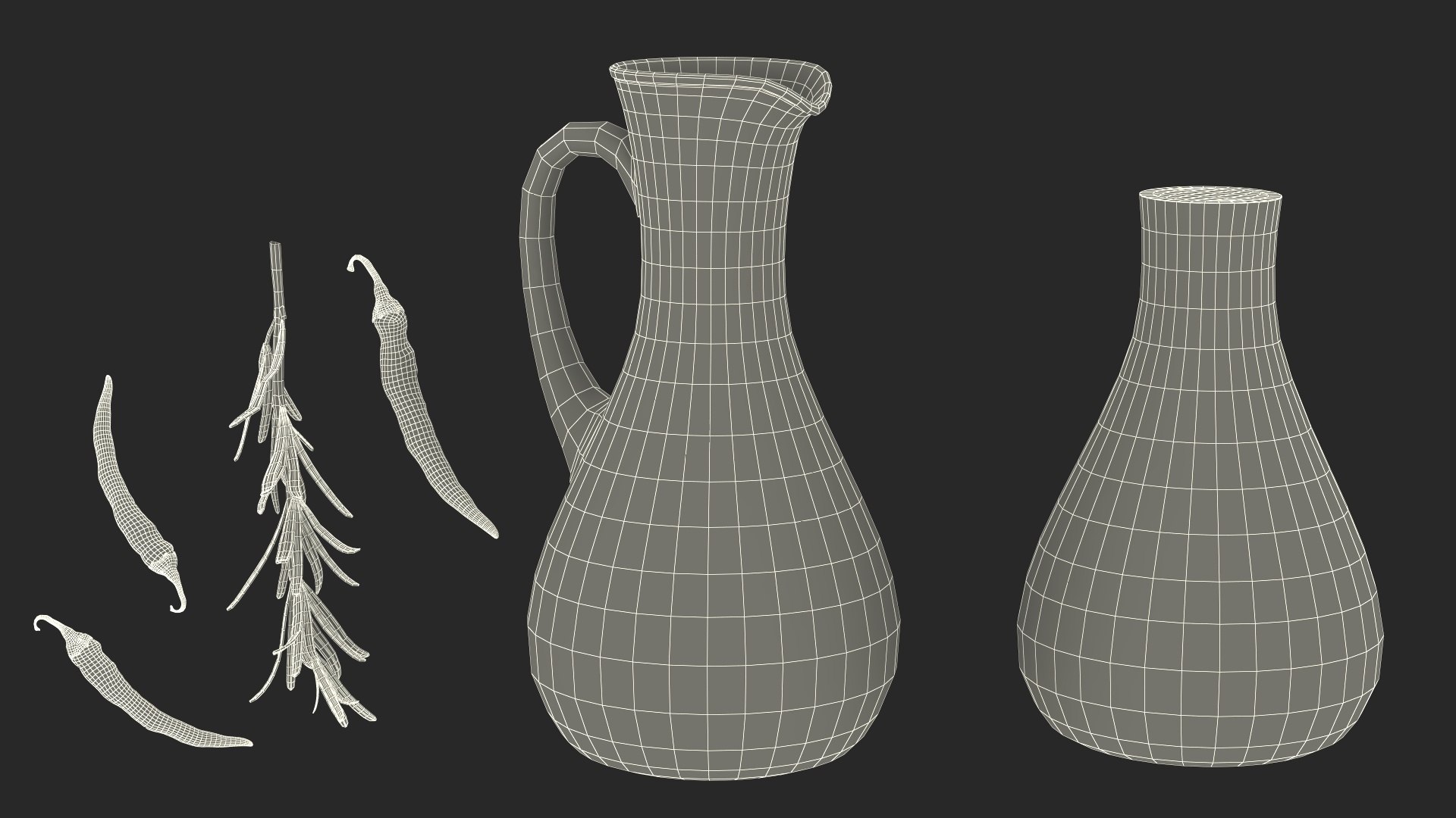 3D Model Chili Pepper Oil With Rosemary - TurboSquid 2405760