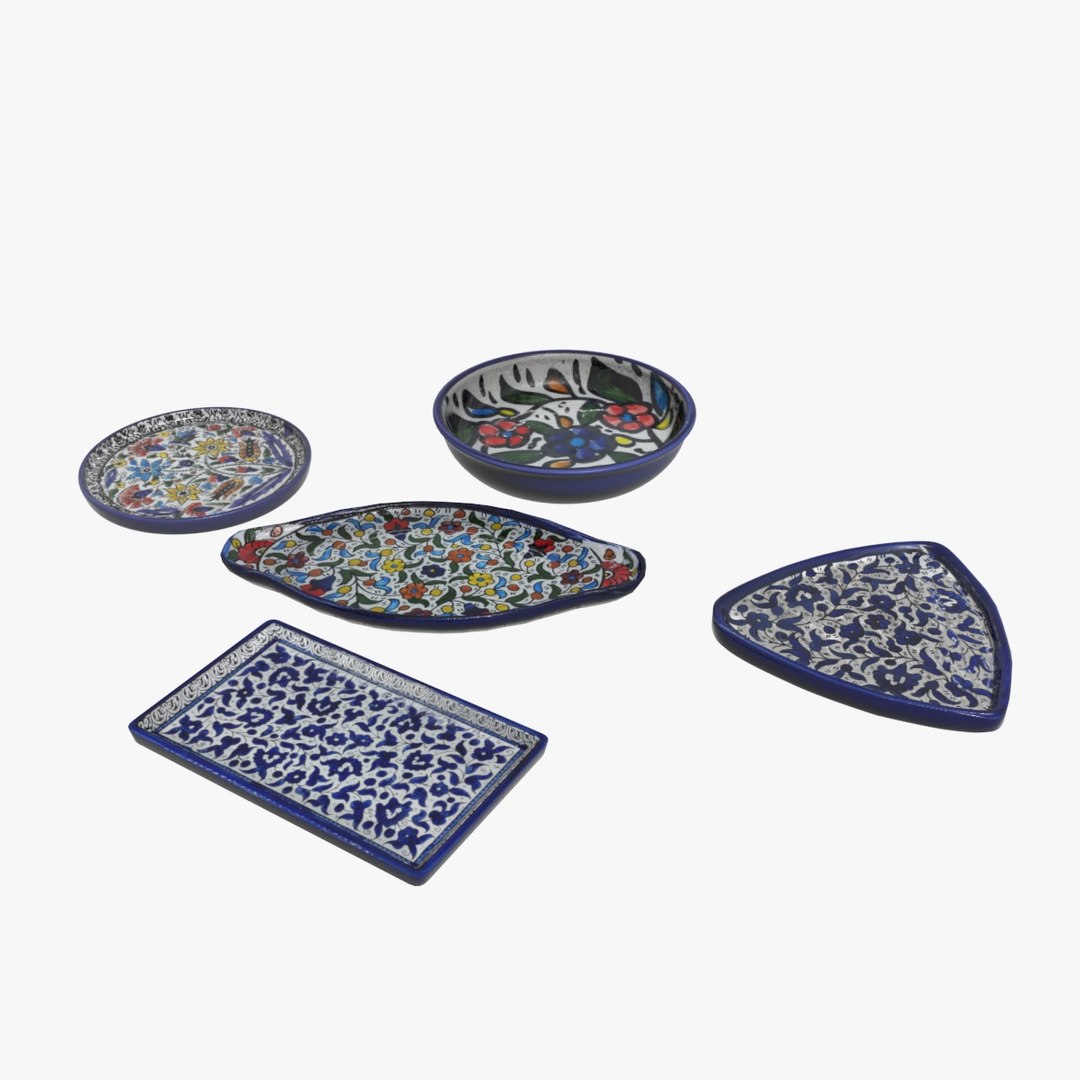 Saudi Ceramic Plates Model - TurboSquid 2495329