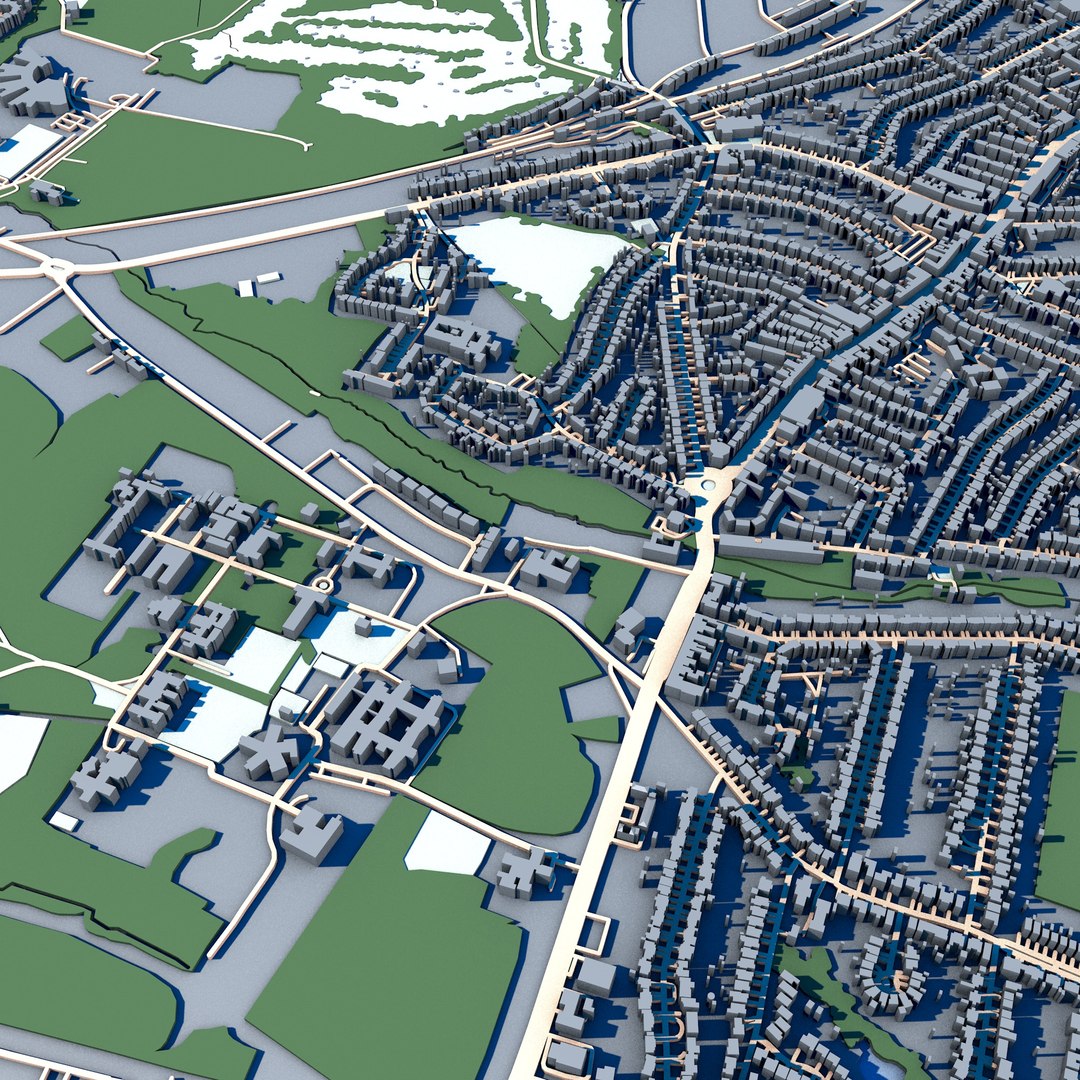 3D Park Langley London 3D Model Beckenham Residential Estate ...