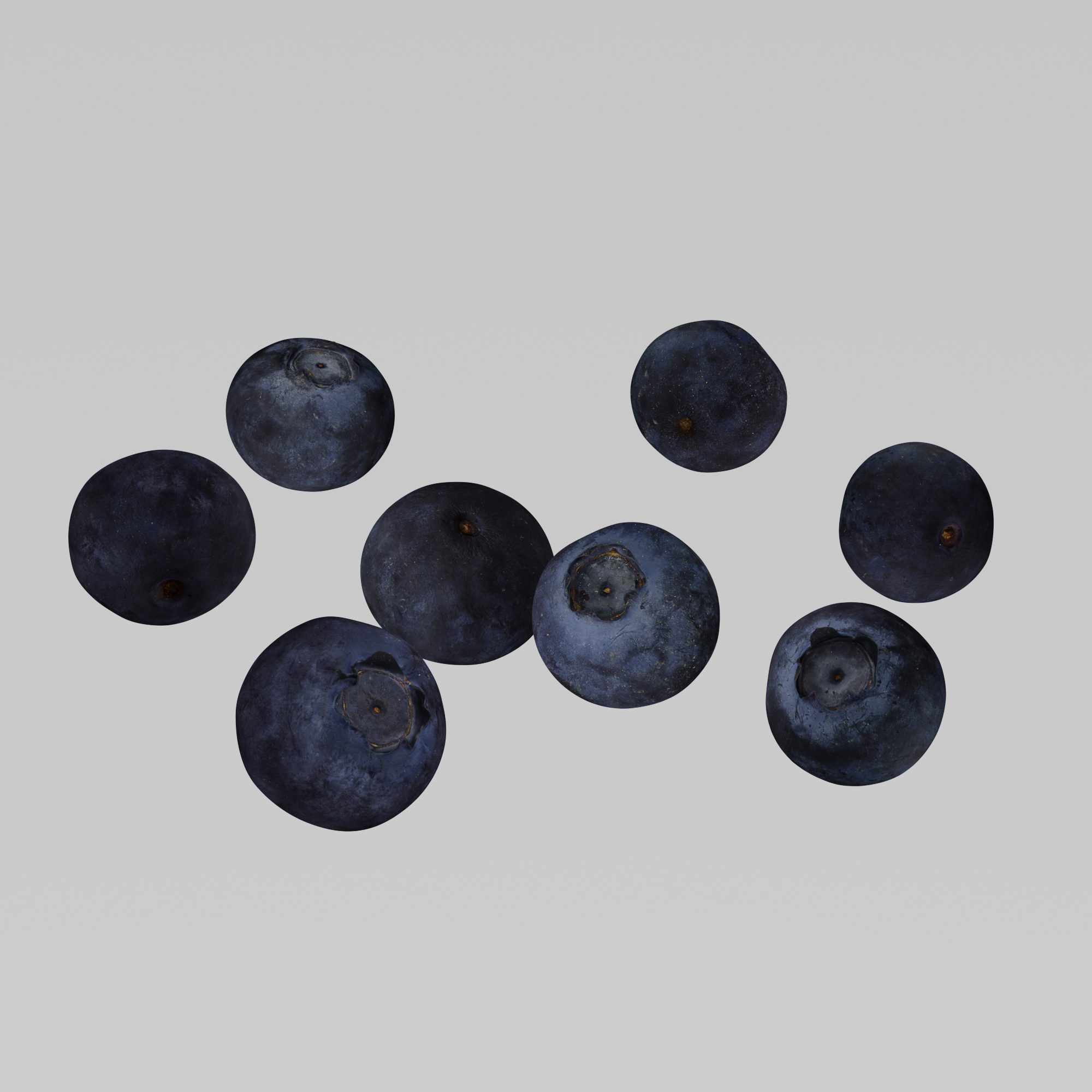Blueberries - 4 Variations 3D model - TurboSquid 1904348