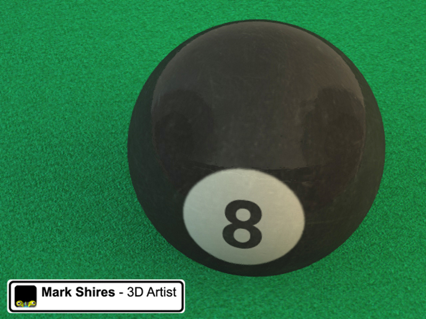 3d black 8 ball pool model