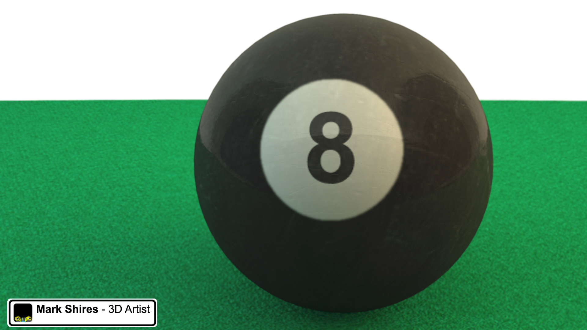 3d black 8 ball pool model