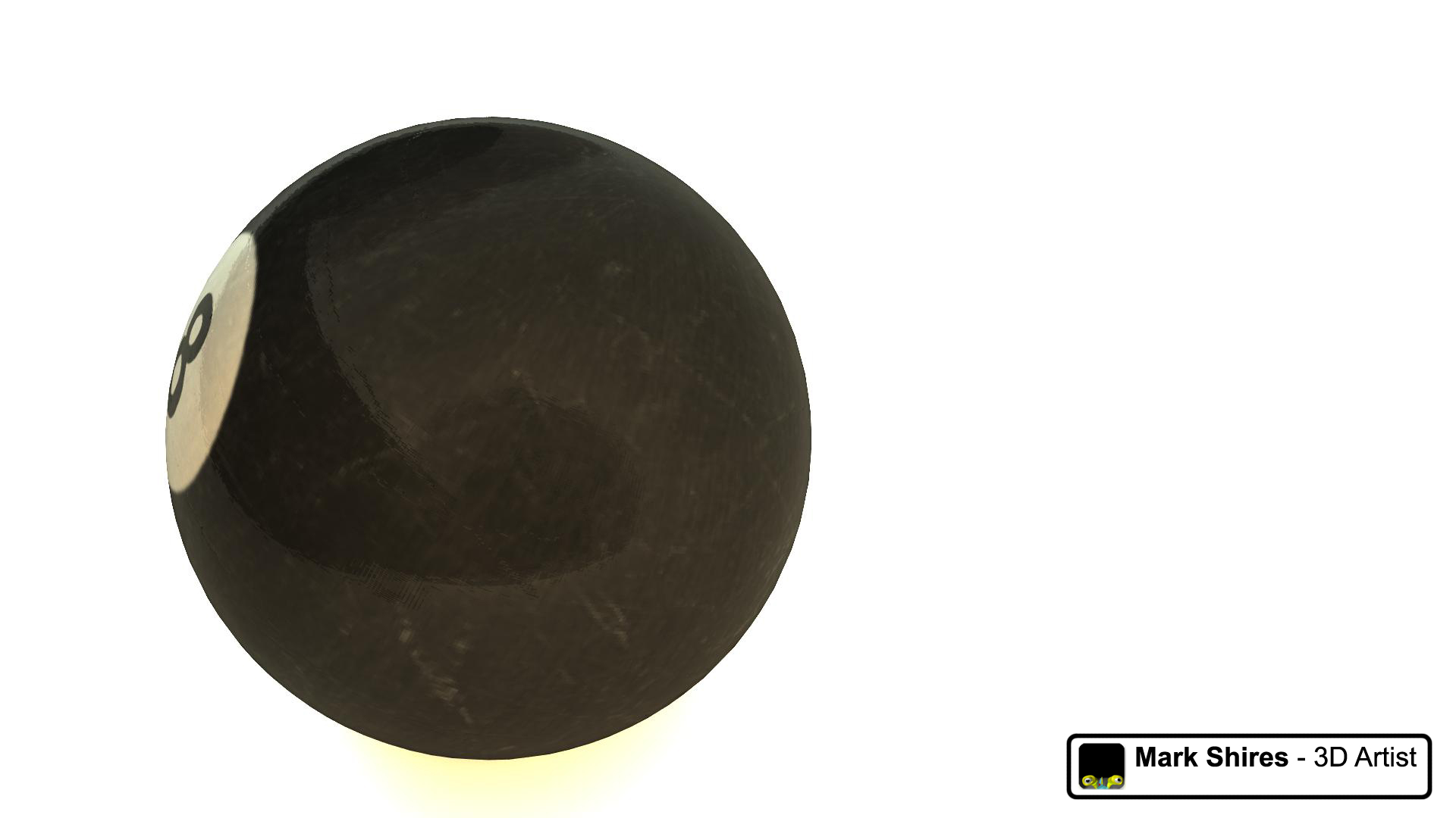 3d black 8 ball pool model