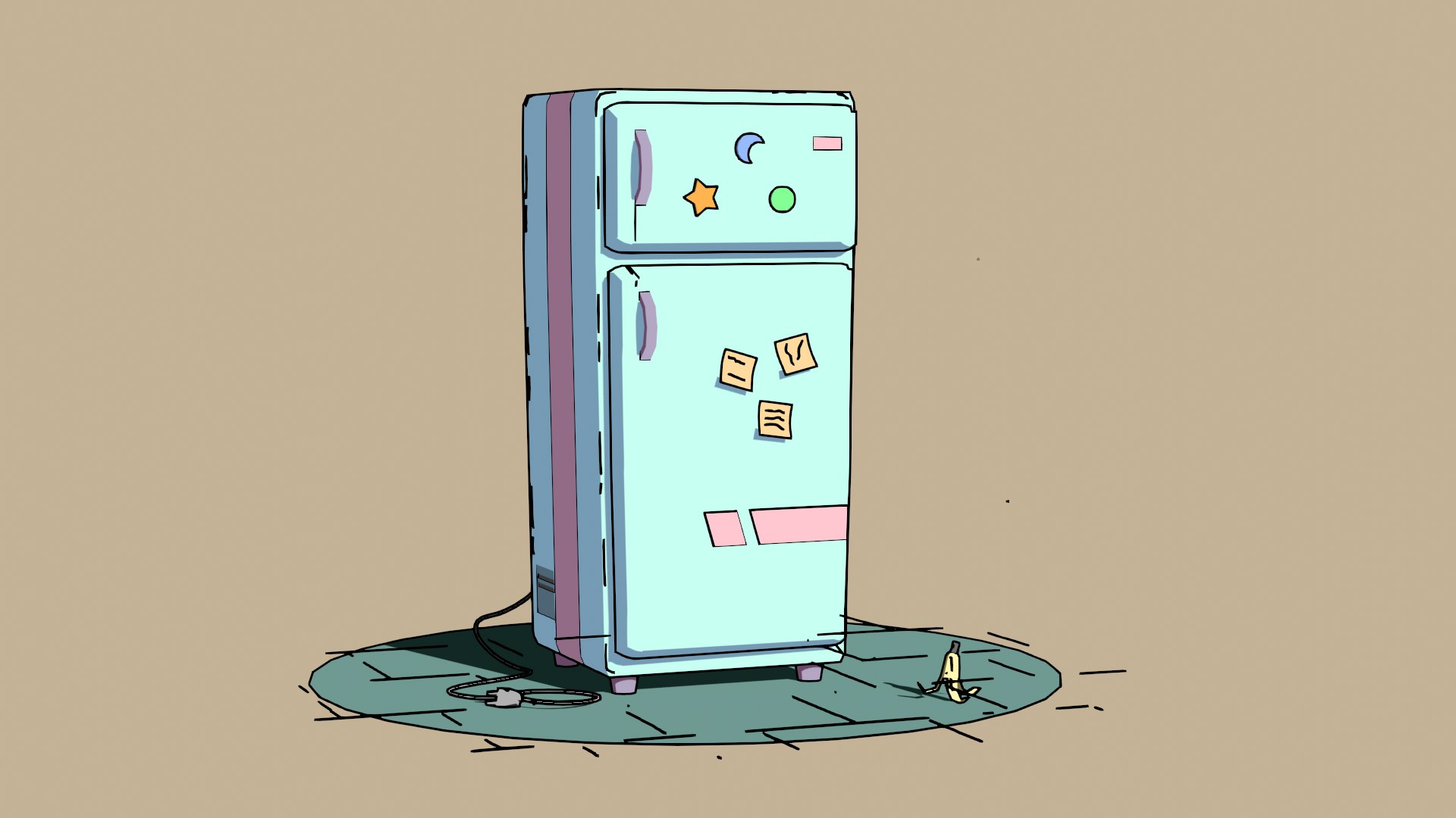 Free 2d Stylized Fridge 3D Model - TurboSquid 2401258