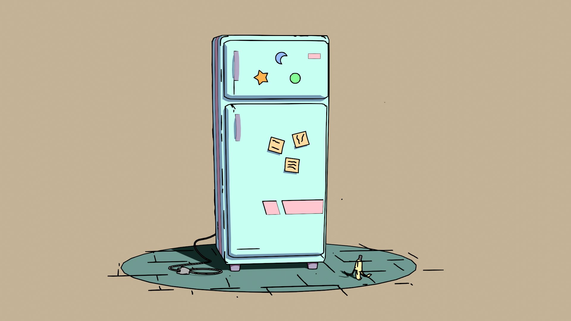 Free 2d Stylized Fridge 3D Model - TurboSquid 2401258