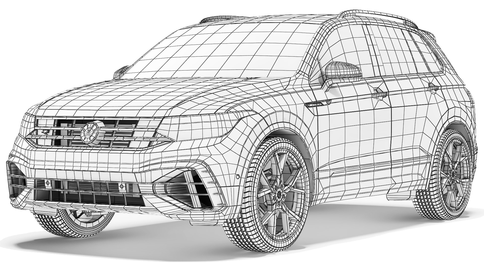 3D Volkswagen Tiguan R 2021 Model - TurboSquid 2187460
