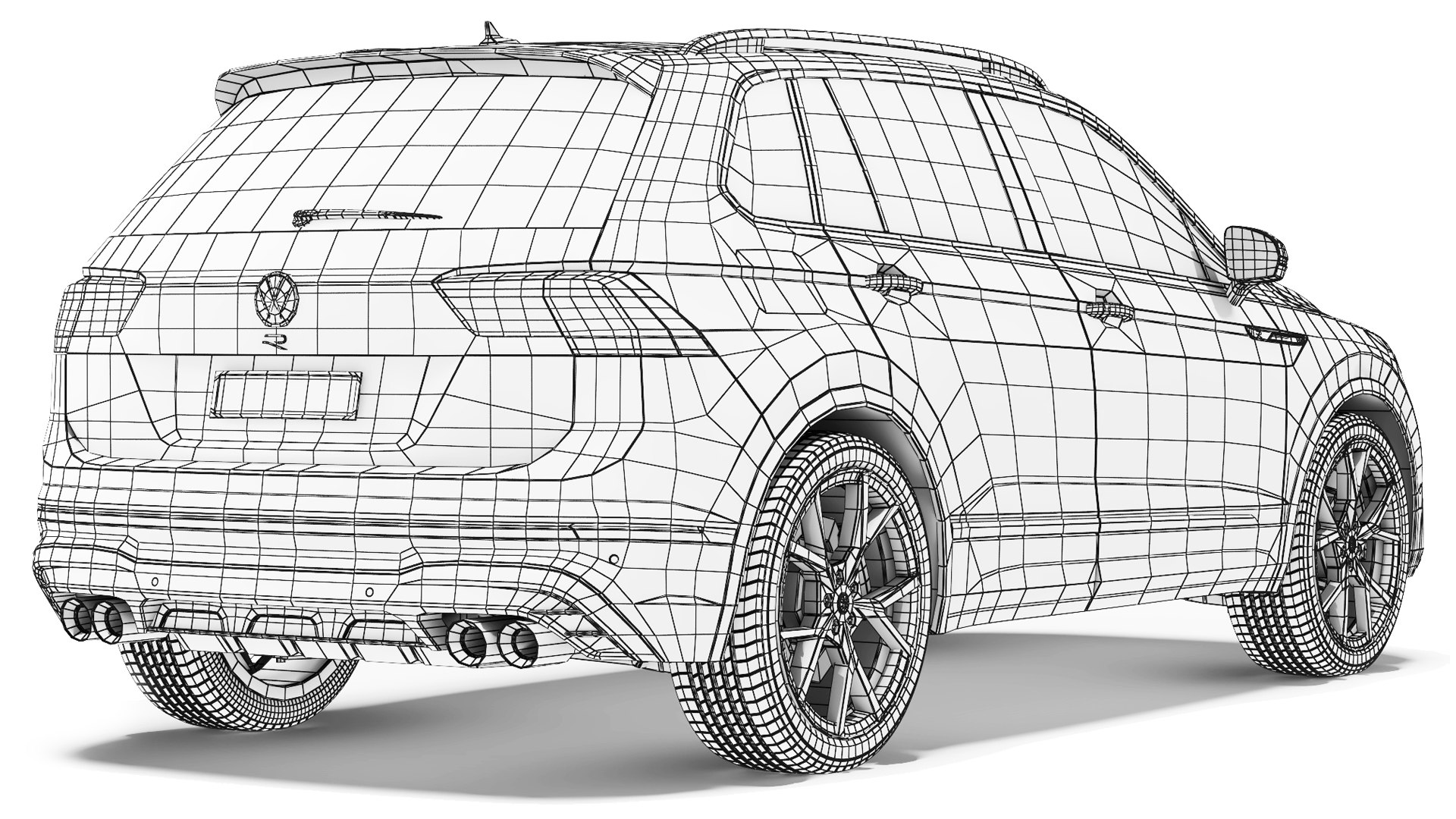 3D Volkswagen Tiguan R 2021 Model - TurboSquid 2187460