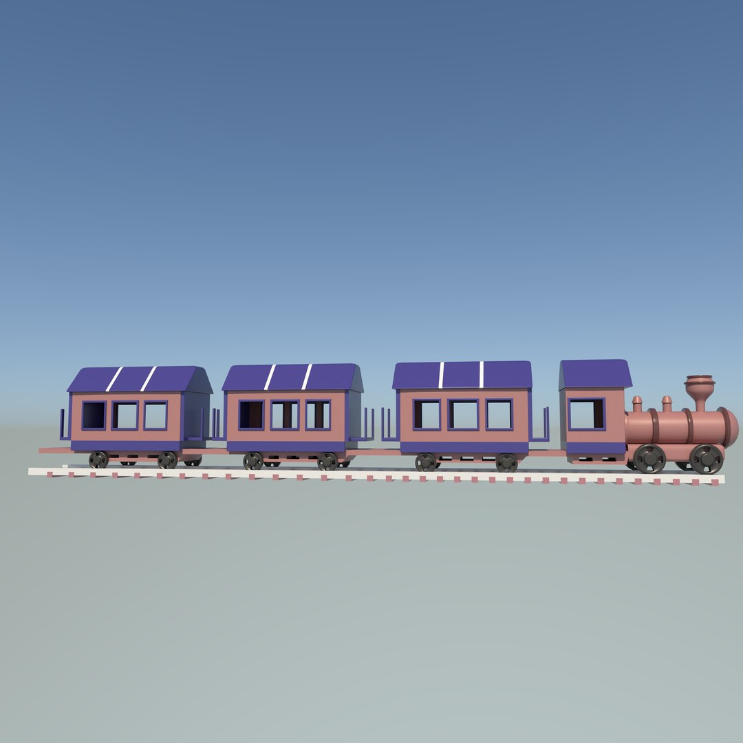 3D Train Low-poly 3D Model - TurboSquid 2334088