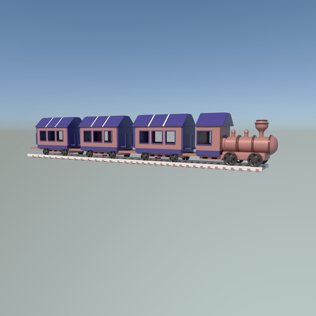 3D Train Low-poly 3D Model - TurboSquid 2334088