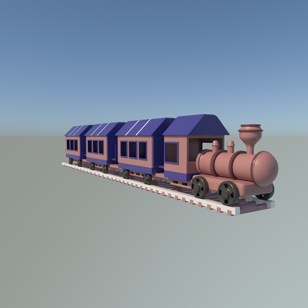 3D Train Low-poly 3D Model - TurboSquid 2334088