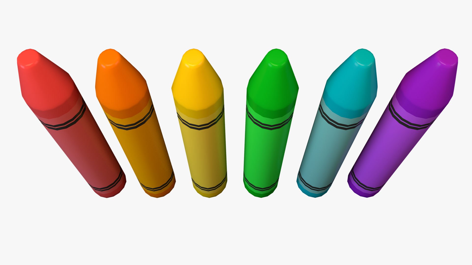 3D Crayons - TurboSquid 1821940