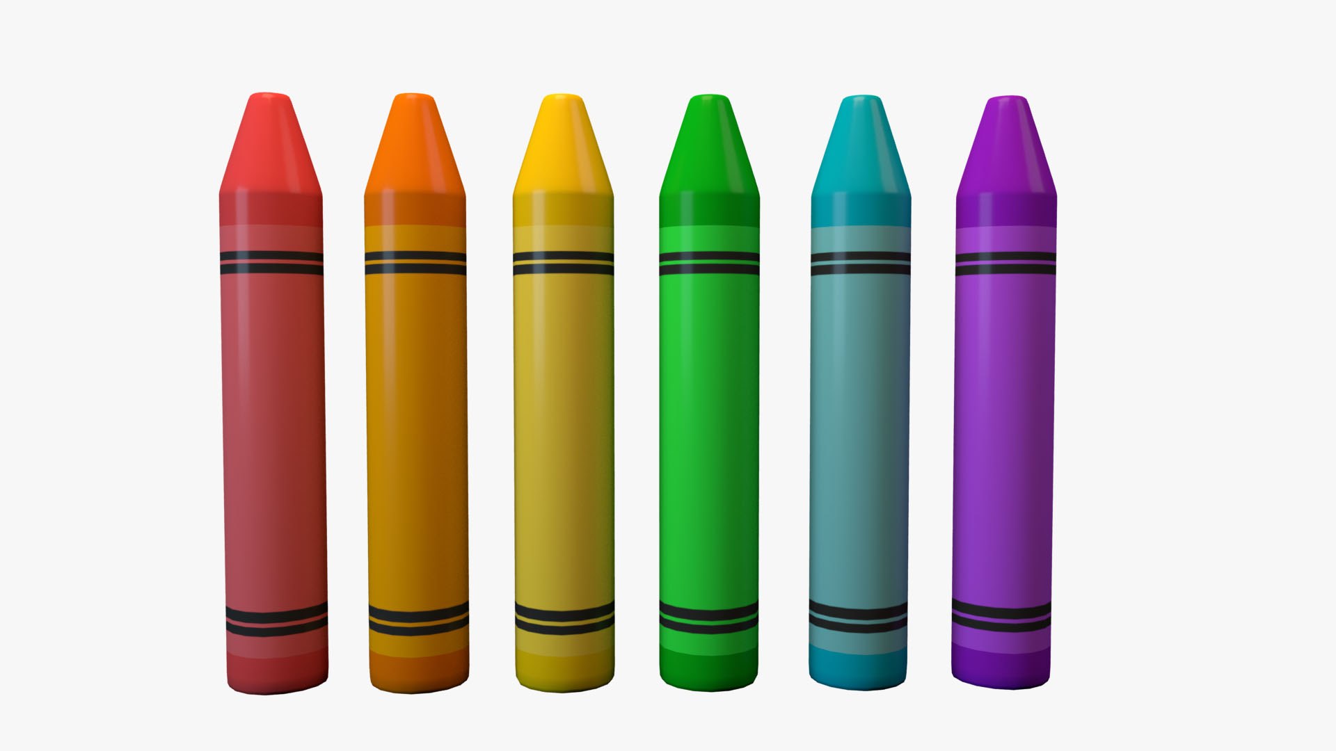 3D Crayons - TurboSquid 1821940