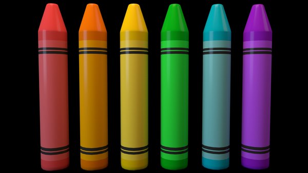 3D Crayons - TurboSquid 1821940