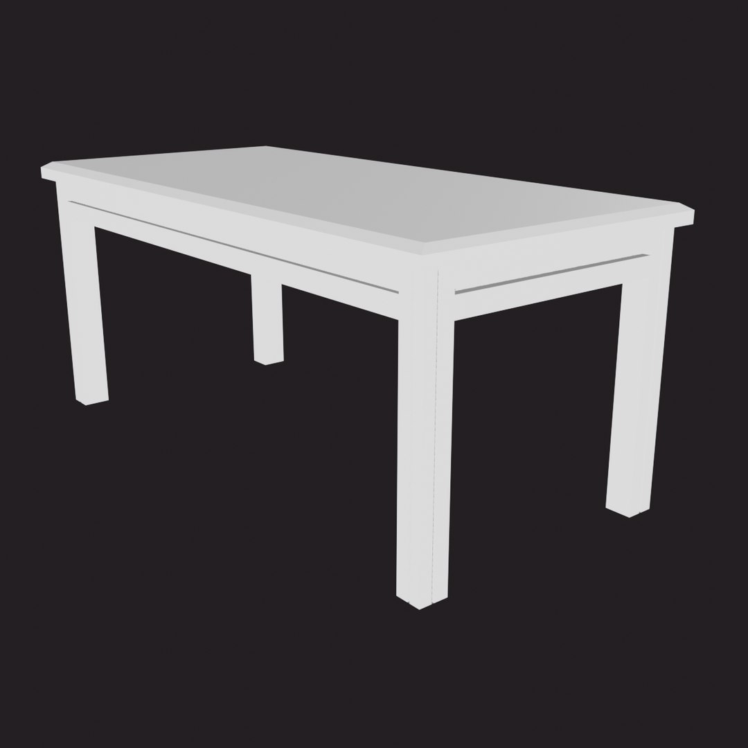 MATTE BLACK DINING TABLE 3D - TurboSquid 2323800