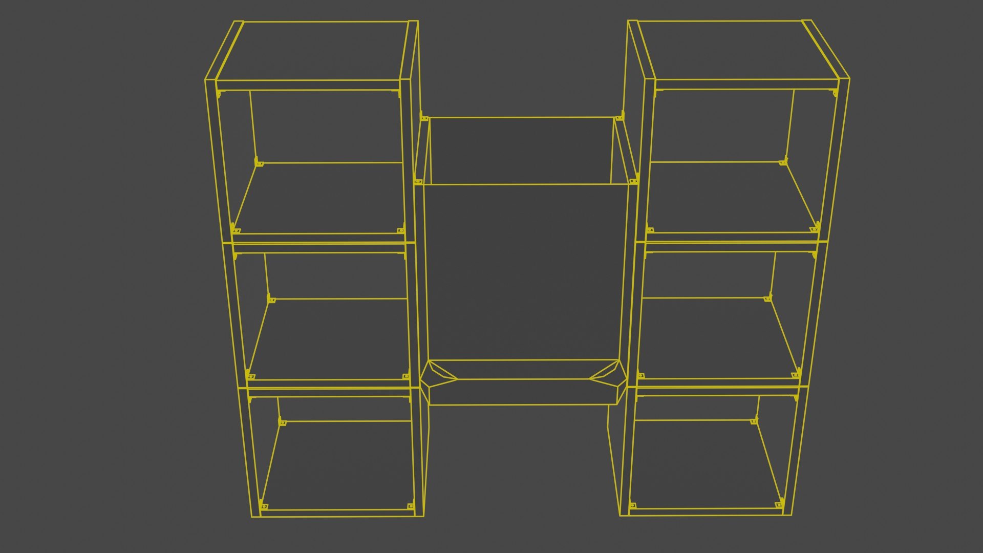 Bookshelves And Glass Box 3D - TurboSquid 1951976