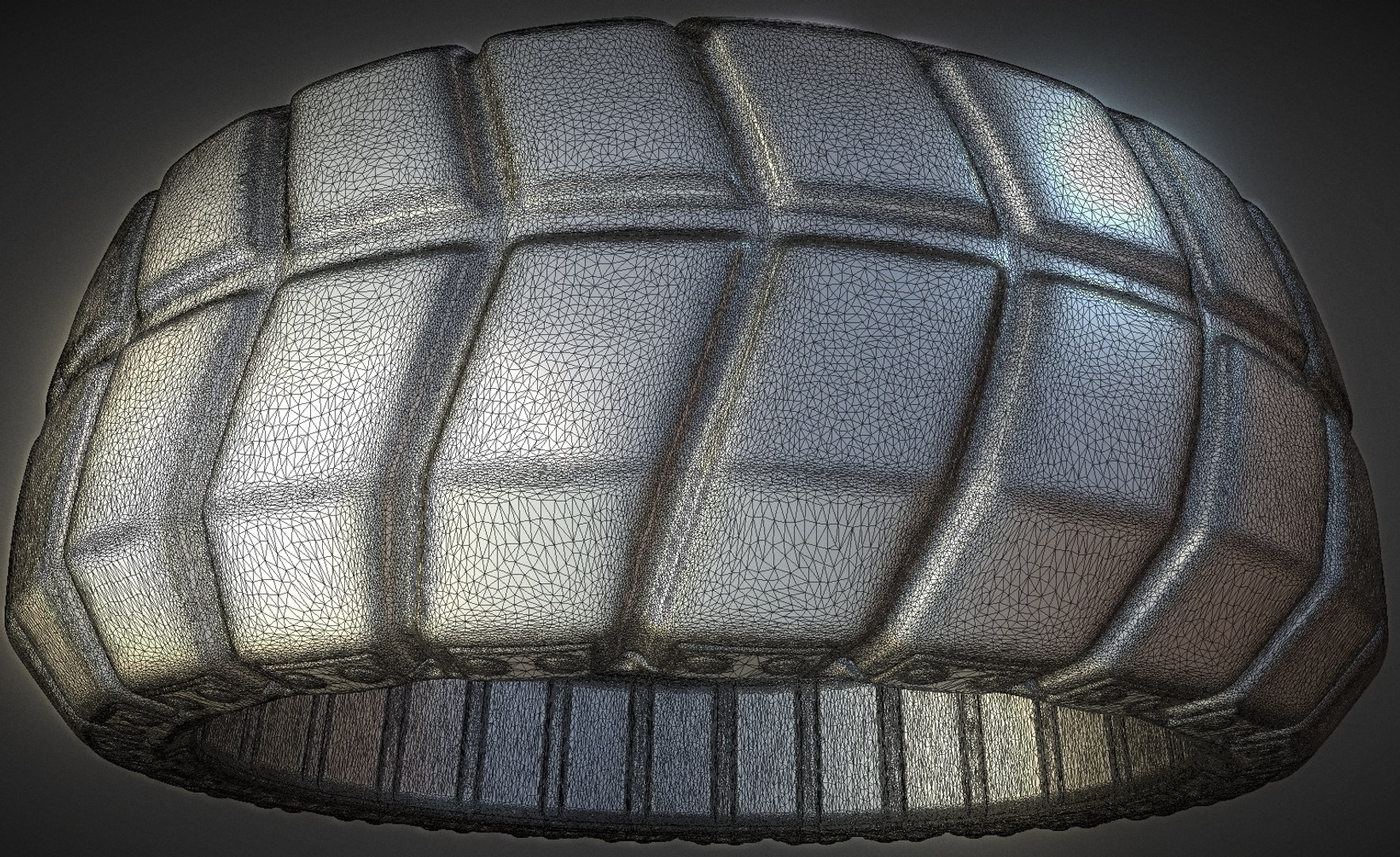 3d model futuristic tire high-poly version