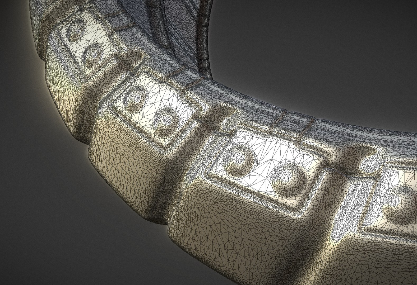 3d model futuristic tire high-poly version
