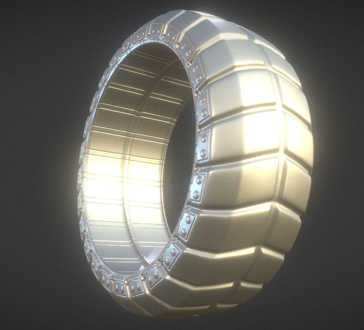 3d model futuristic tire high-poly version